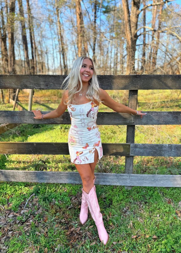 Coquette Western Mini Dress – Dear Darlin